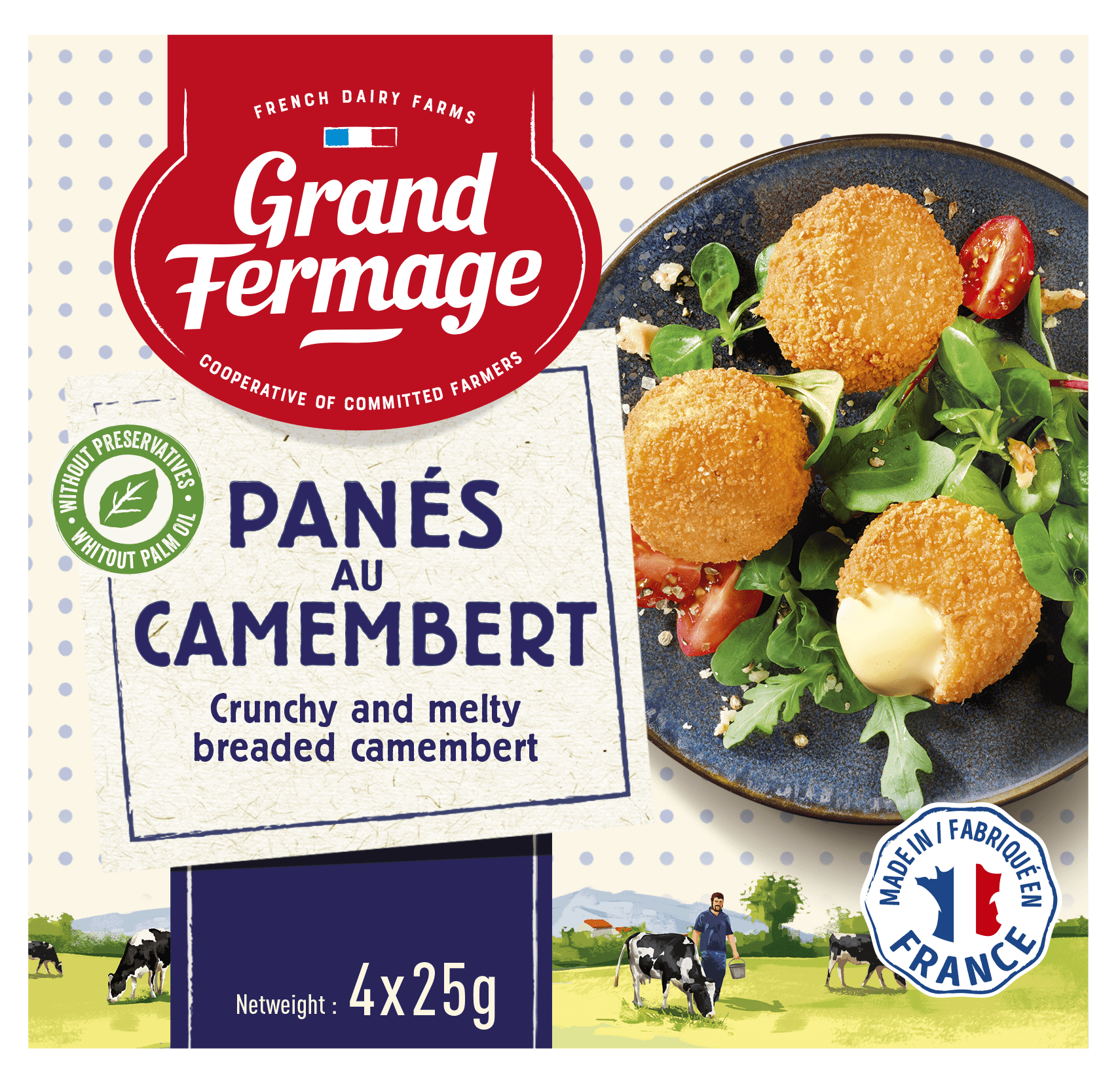 Breaded camembert - Grand Fermage