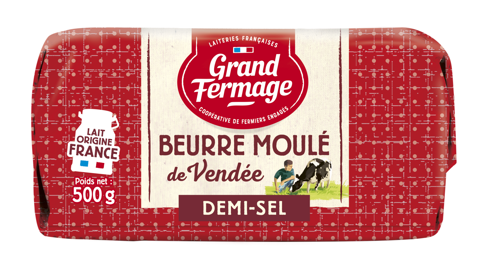 Salted Vendée Moulded Butter - Salted French Butter - Grand Fermage