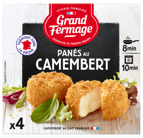 Fromages panés : Camembert et Saint Marcellin panés - Grand Fermage