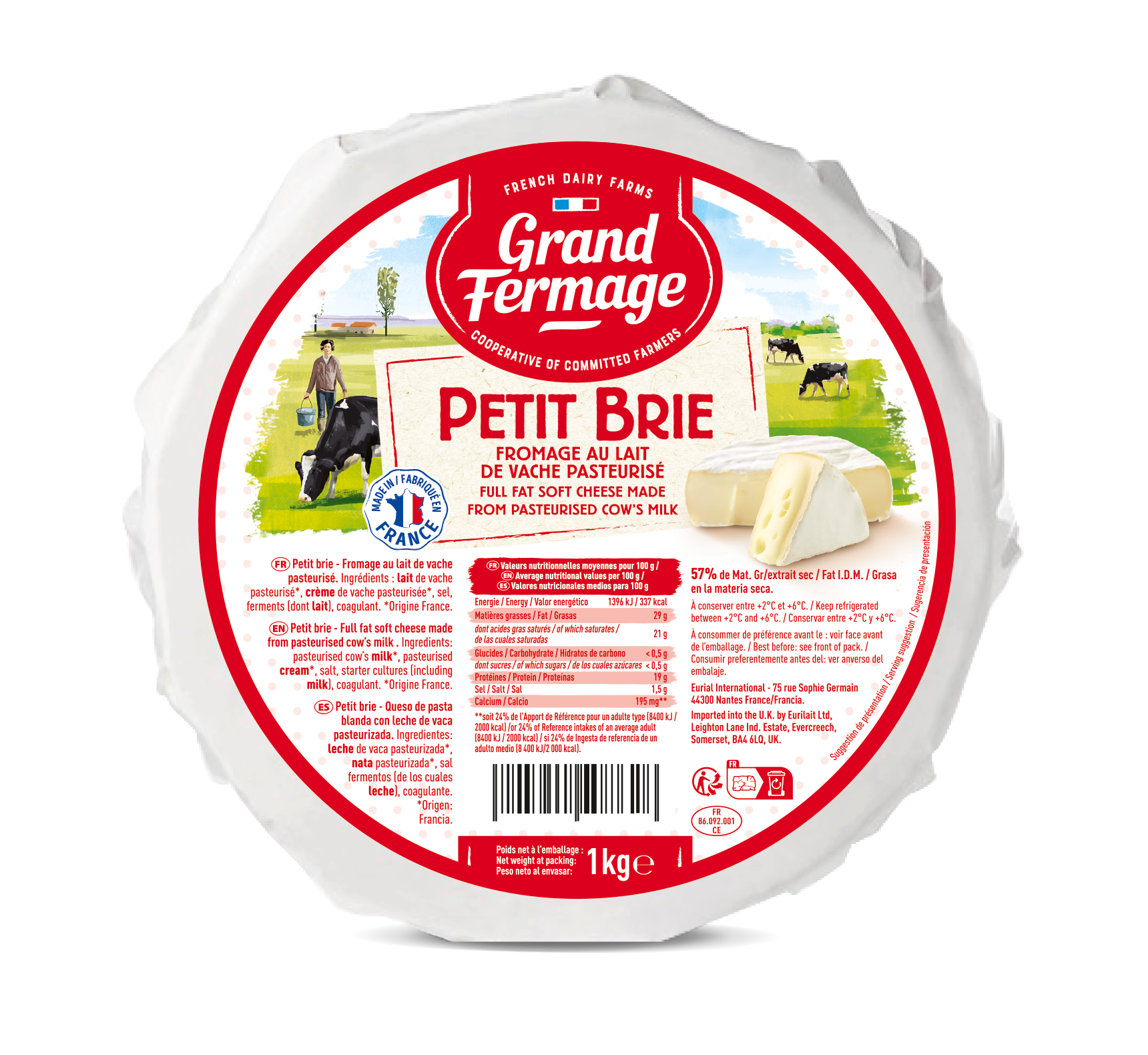 Petit Brie 1kg - Grand Fermage
